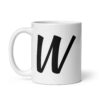 Personalized Letter W White glossy mug - lotzagoodstuf.com