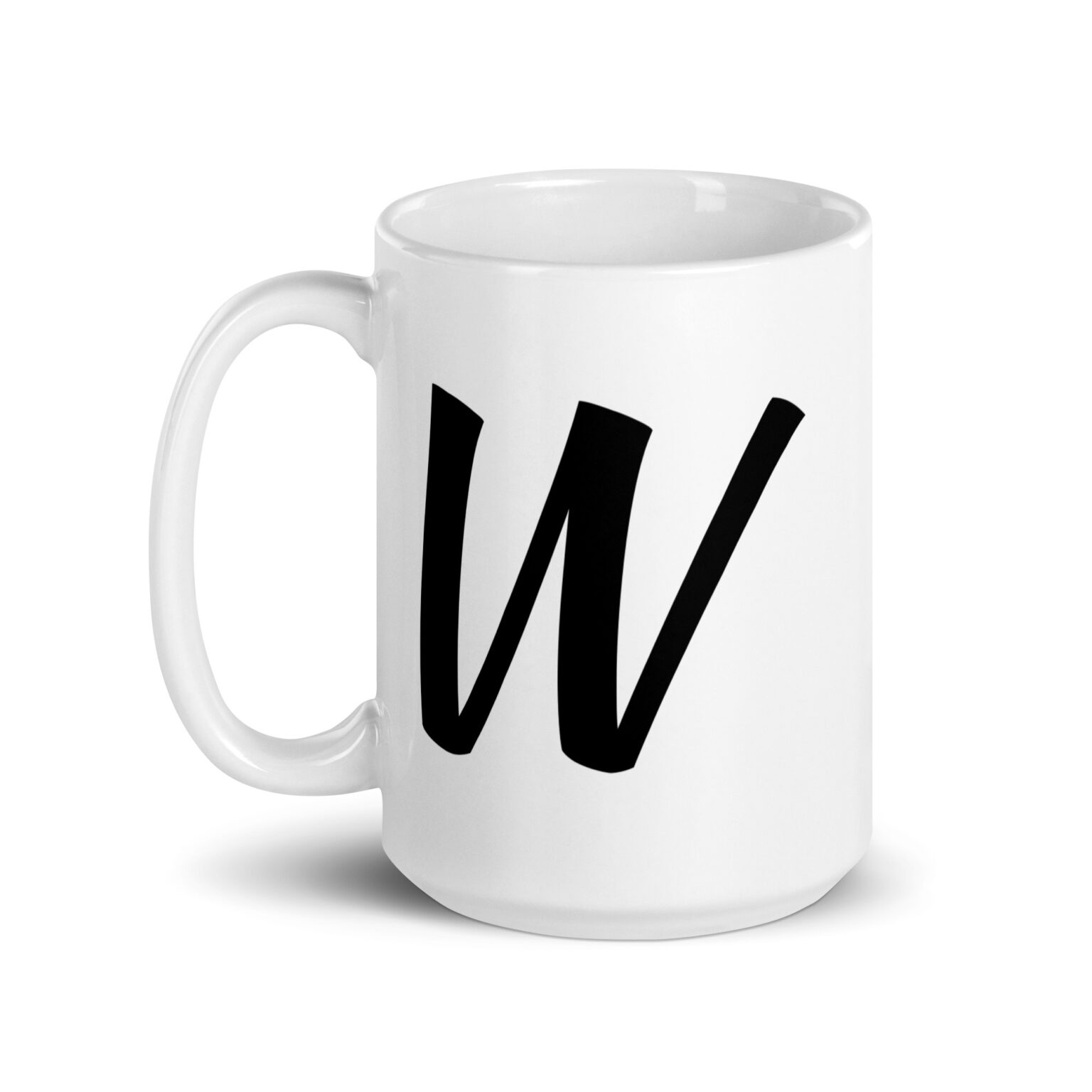 Personalized Letter W White glossy mug - lotzagoodstuf.com