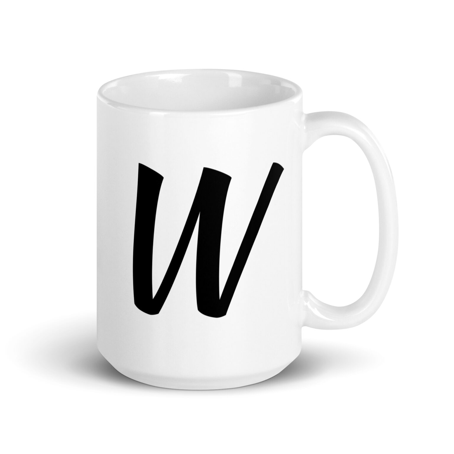 Personalized Letter W White glossy mug - lotzagoodstuf.com