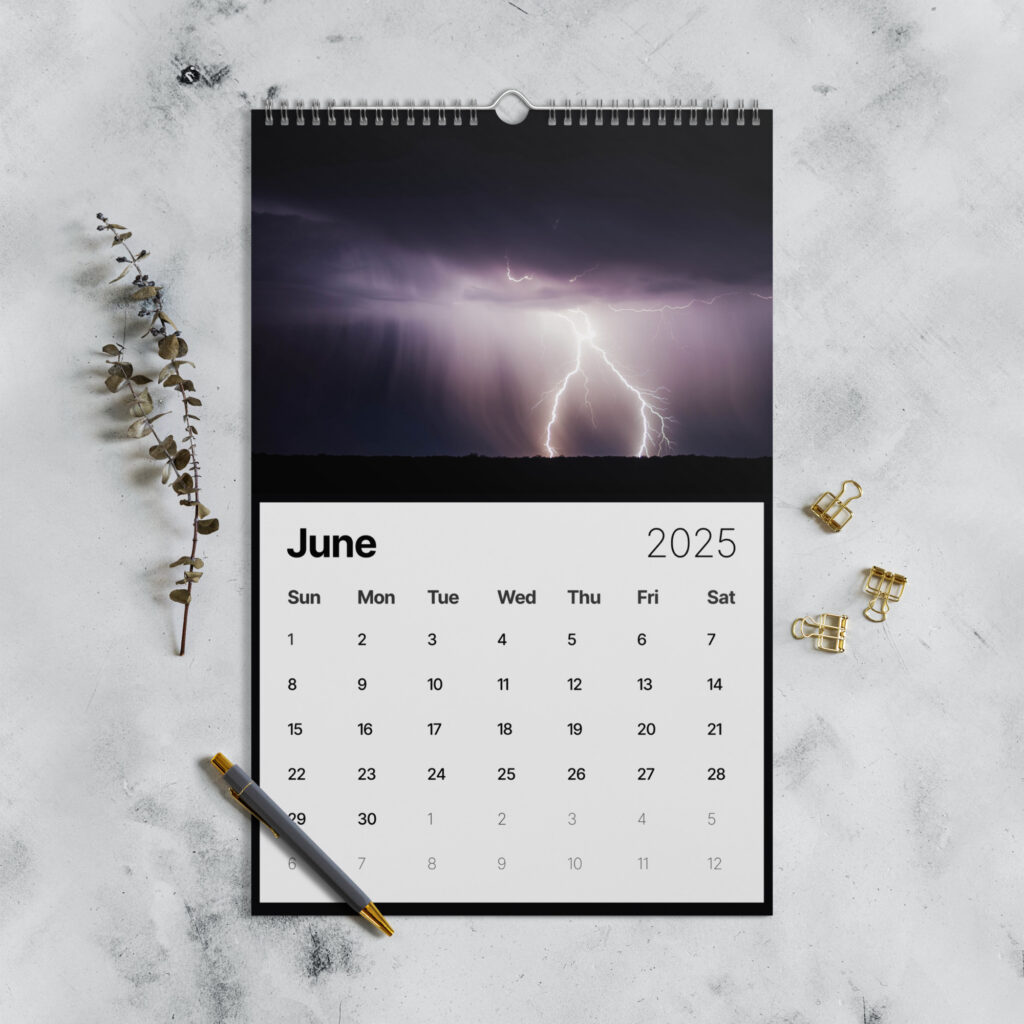 Storms Wall calendar (2025) - lotzagoodstuf.com