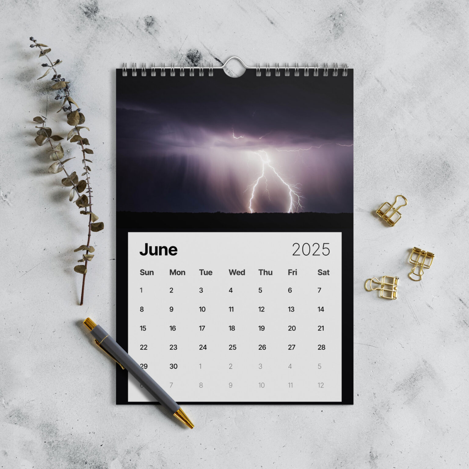 Storms Wall calendar (2025) - lotzagoodstuf.com